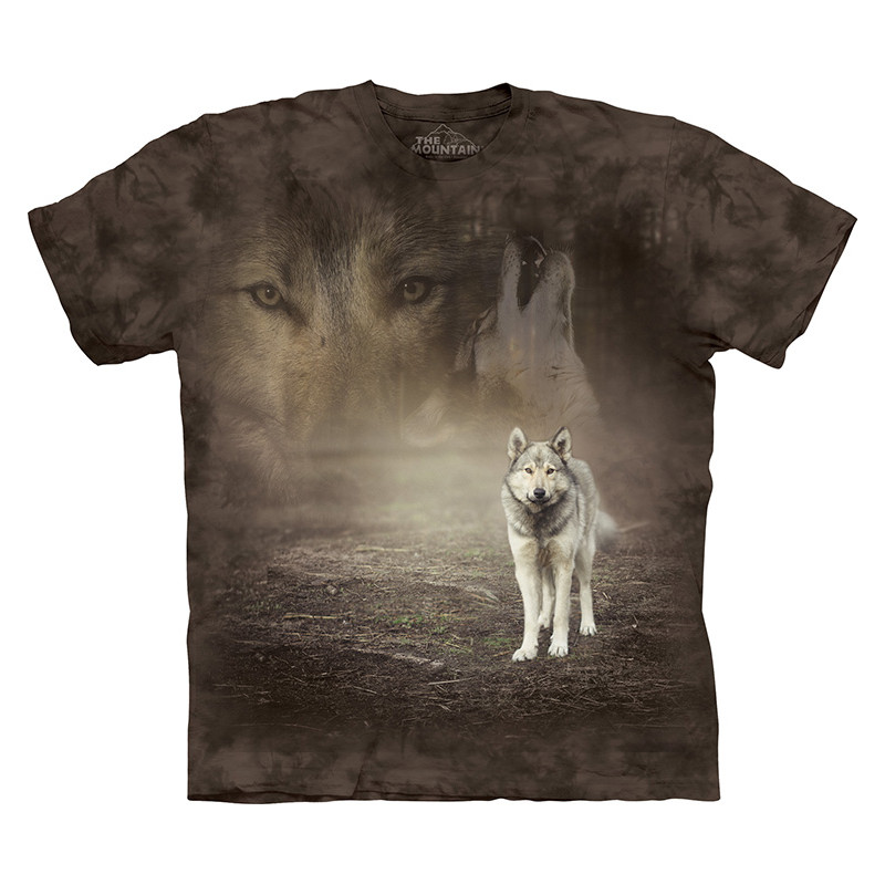 Grey Wolf Portrait T-Shirt - clothingmonster.com
