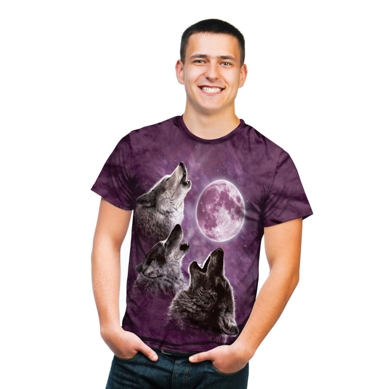 Three Wolf Moon in Purple T-Shirt - clothingmonster.com