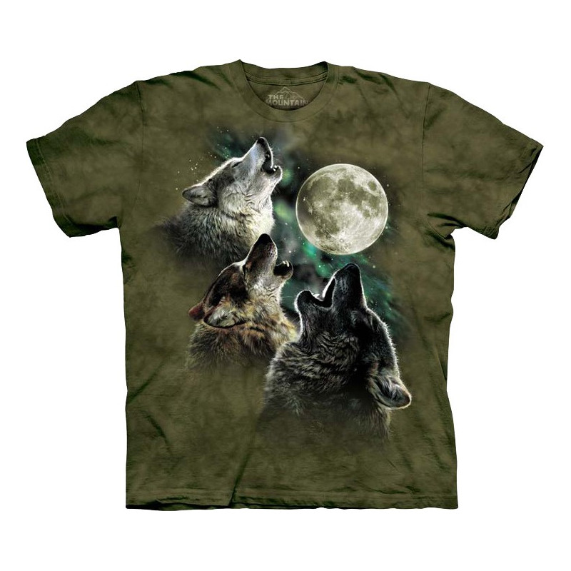 Three Wolf Moon in Olive T-Shirt