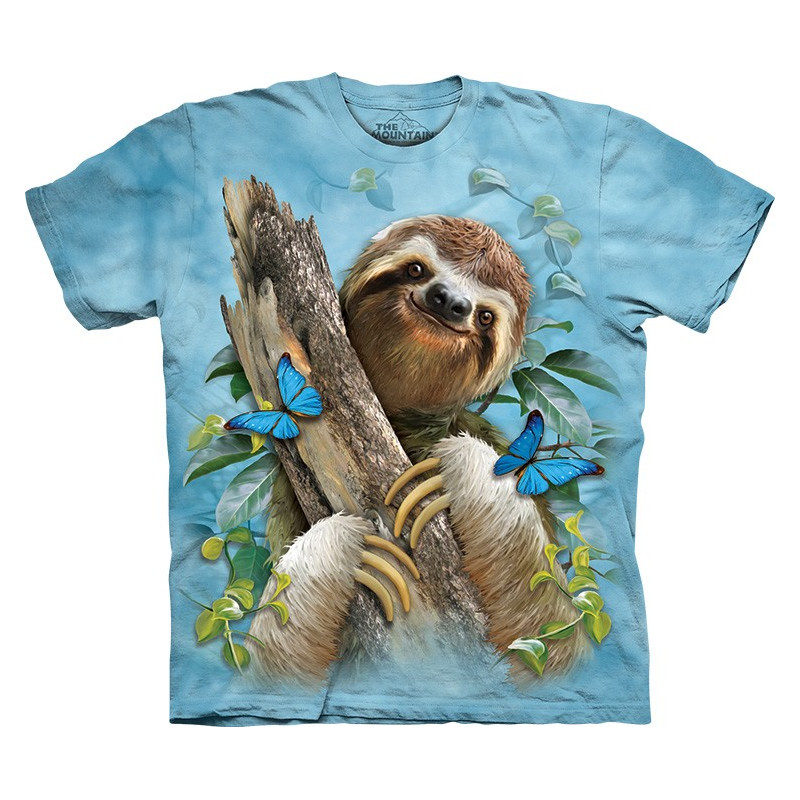 Sloth & Butterflies T-Shirt - clothingmonster.com